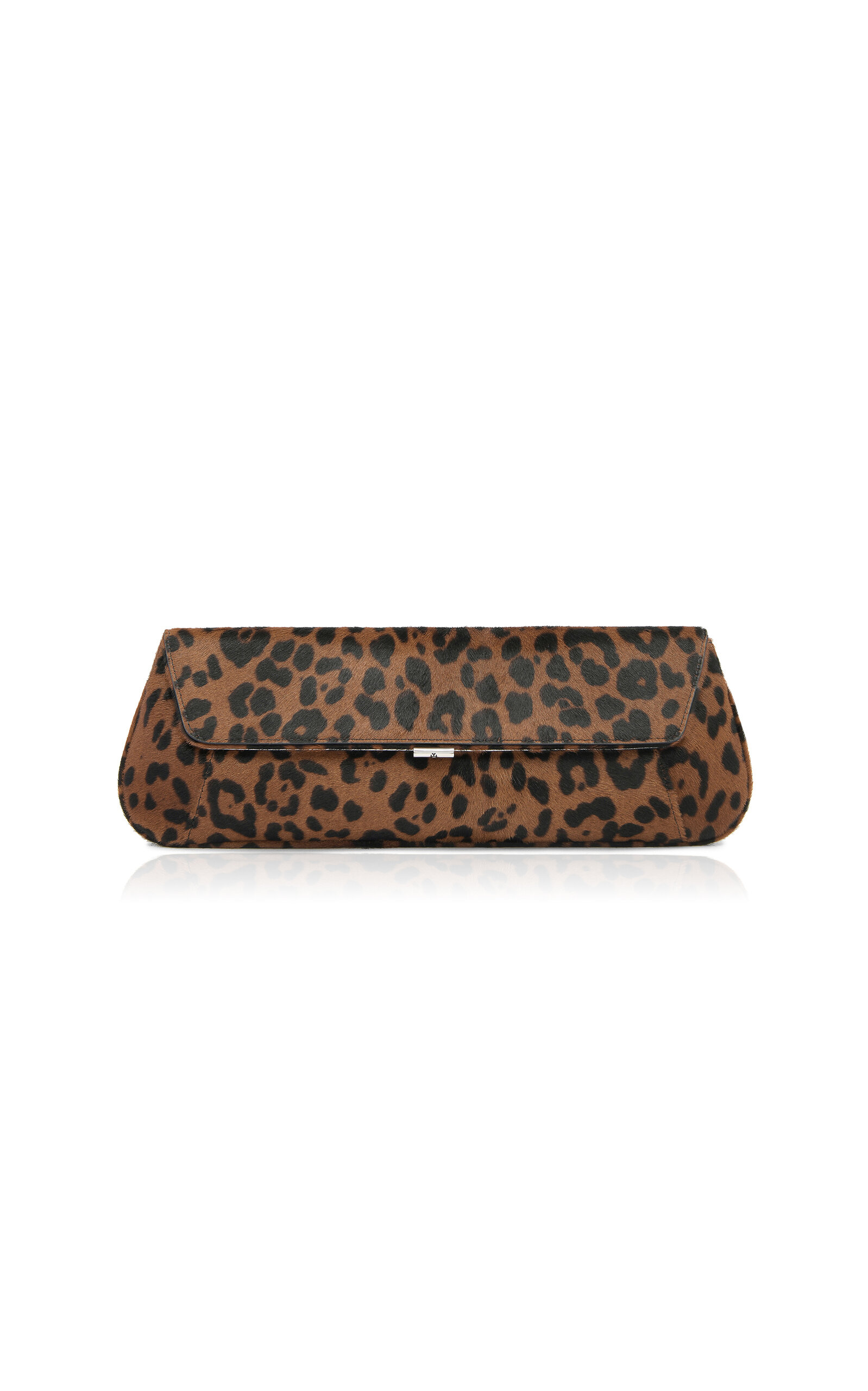 Amina Muaddi - Ami Leopard Pony Hair Clutch Animal OS