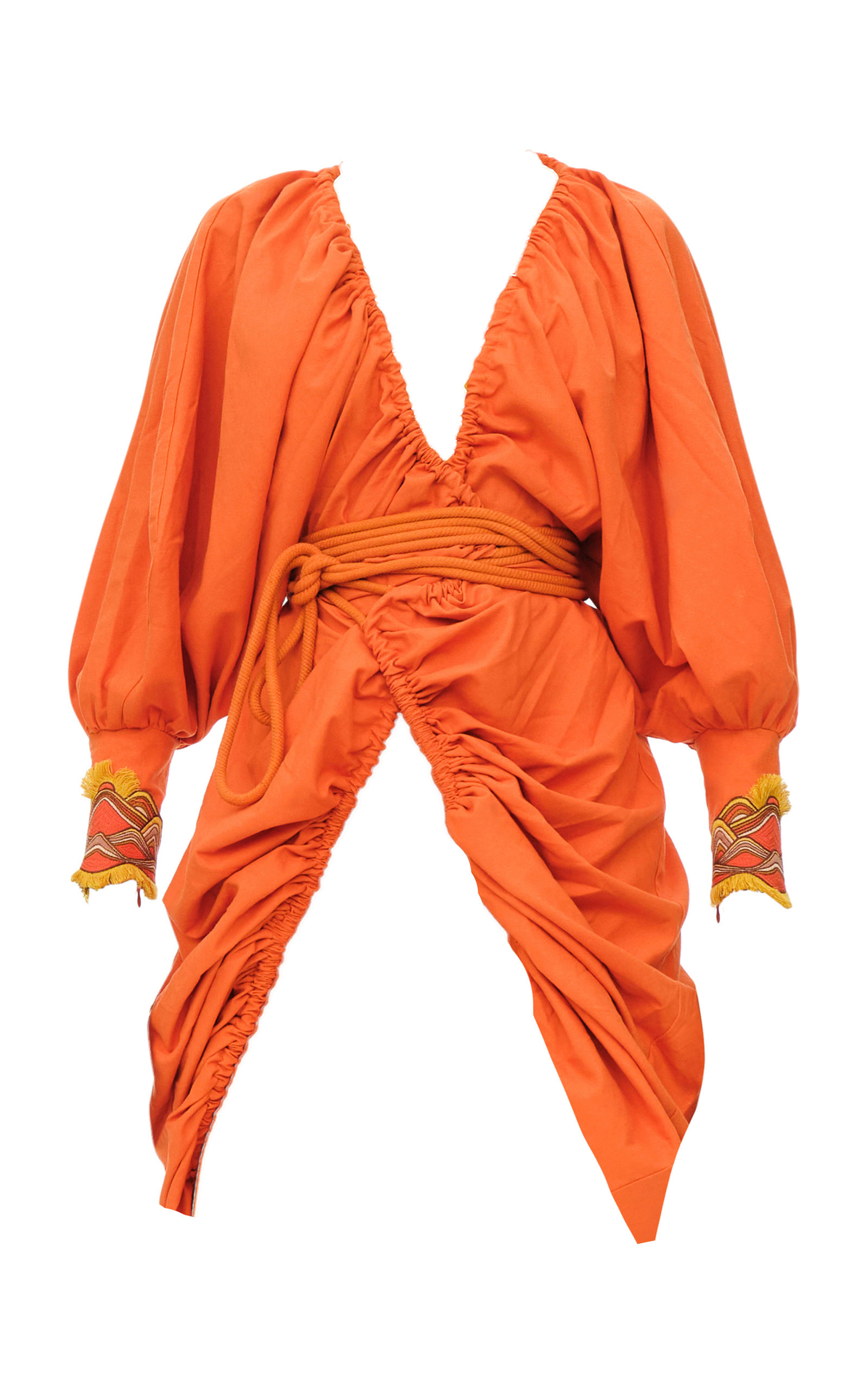 Andrea Iyamah - Ilo Bubble Robe Orange OS