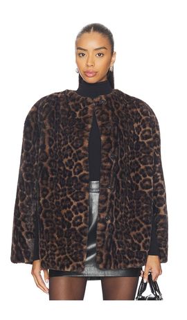 Apparis - Gabrielle Snow Leopard Maxi Coat