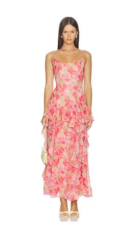 ASTR the Label - Bayley Floral Pleated Midi Dress