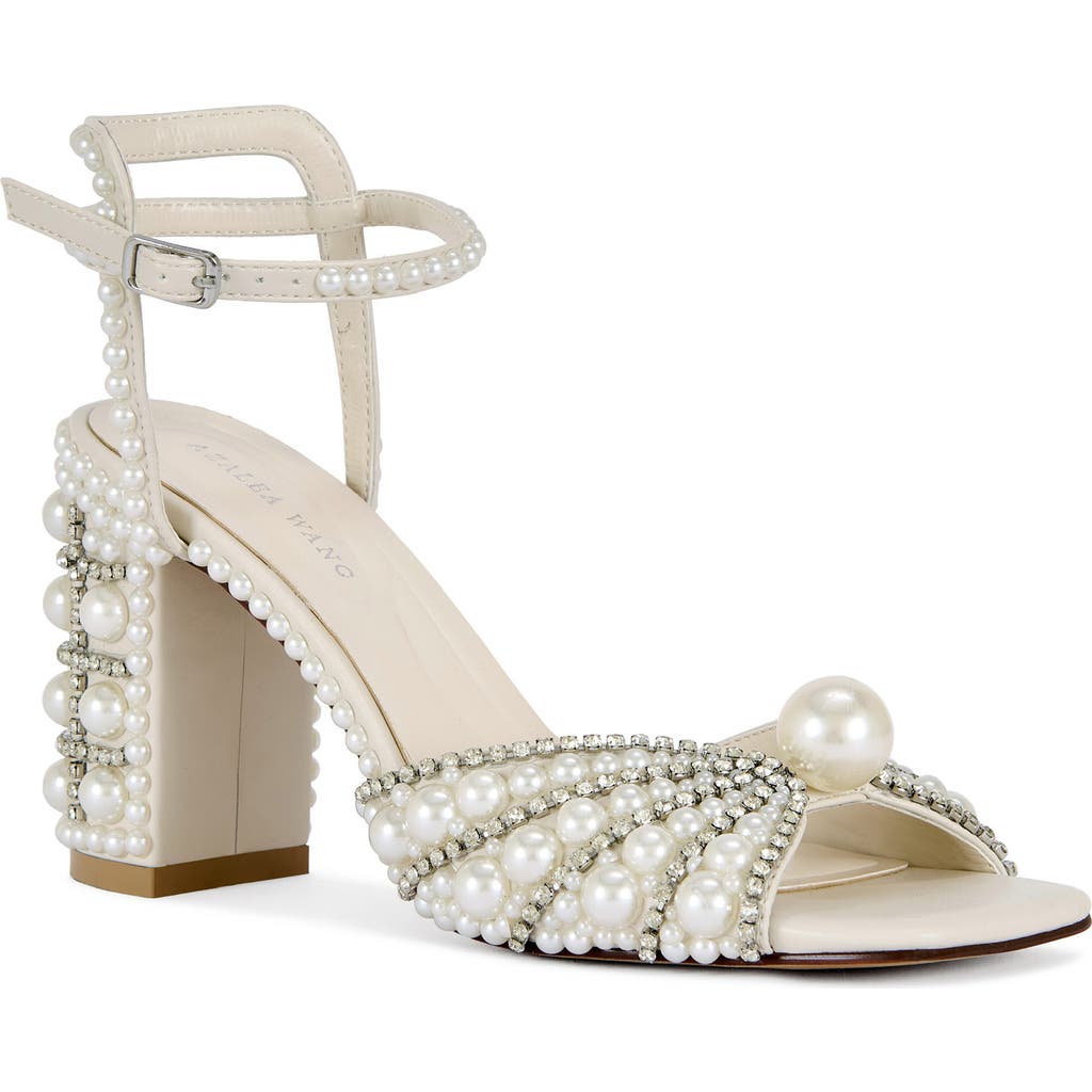 AZALEA WANG - Esteva Crystal Studded Ankle Strap Sandal