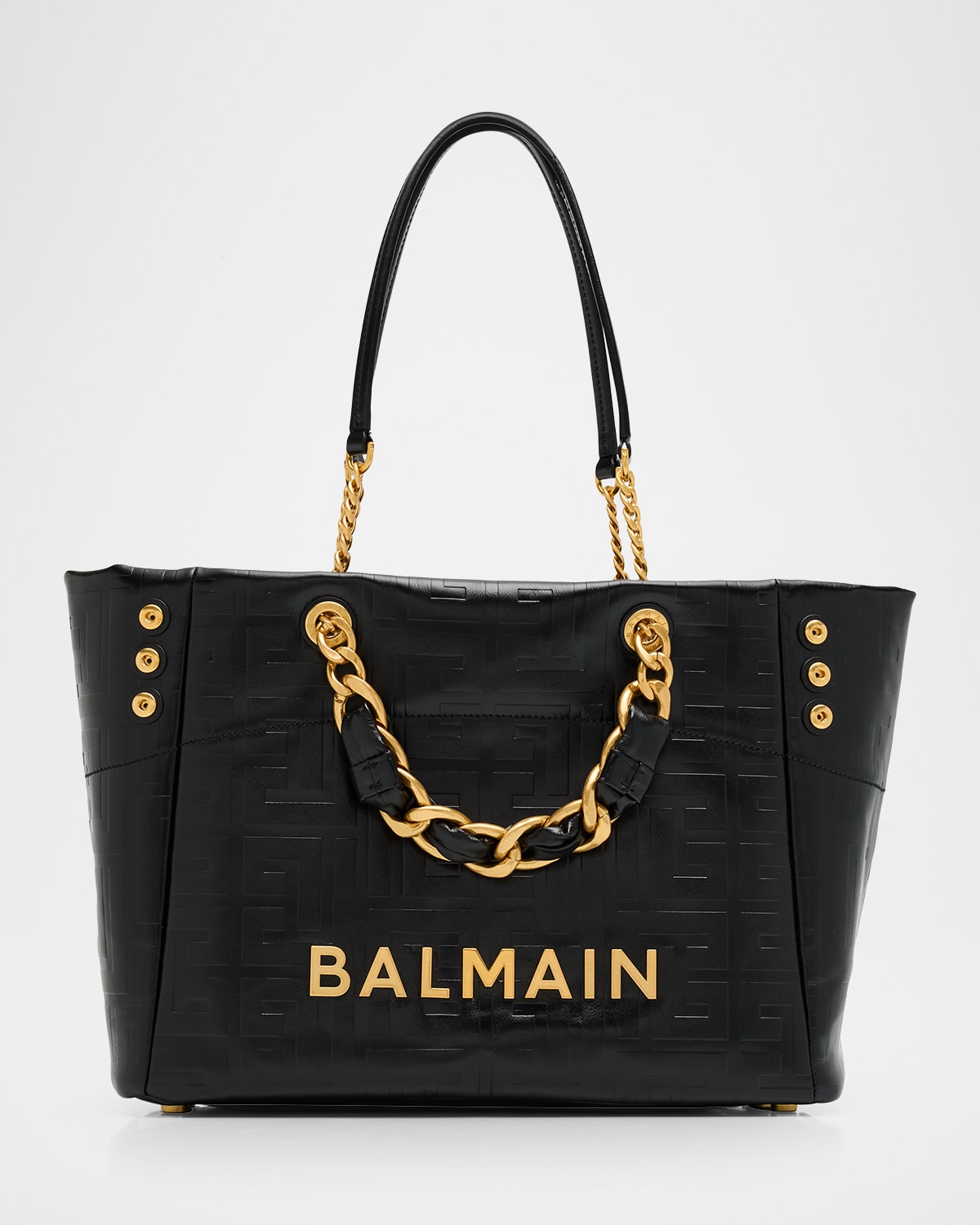 Balmain - 1945 Soft Tote Bag in Monogram Leather