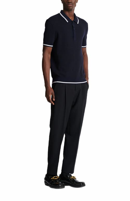Balmain - Monogrammed Merino Wool Polo Shirt