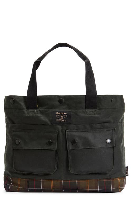 Barbour - Field Water Resistant Waxed Cotton Tote