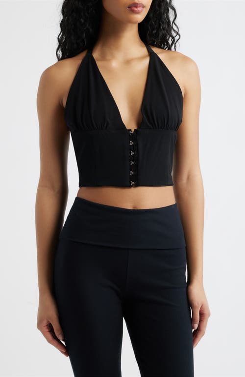 Bella Venice - The Coco Plunge Neck Halter Crop Top
