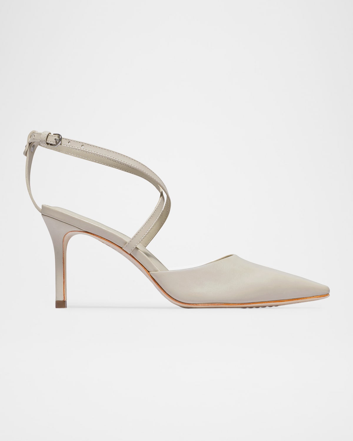Bernardo - Yazmin Leather Crossover-Strap Pumps
