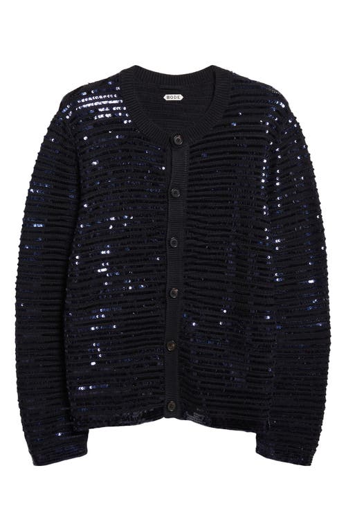 Bode - Sequin Spotlight Virgin Wool Cardigan