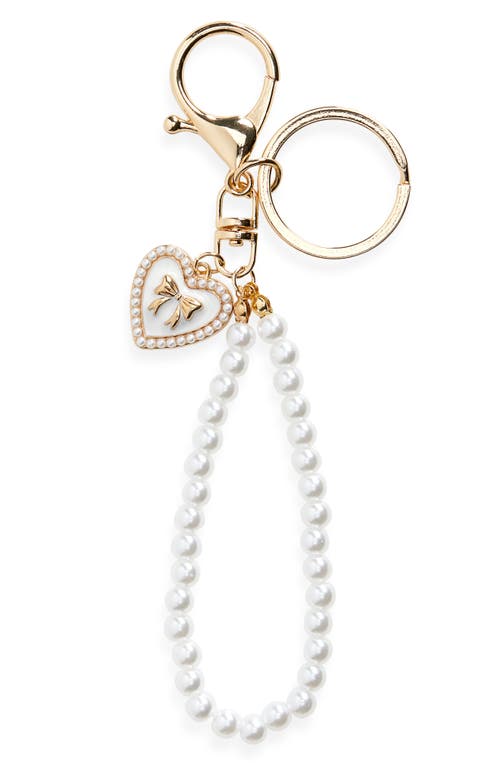BP. - Heart Faux Pearl Bag Charm