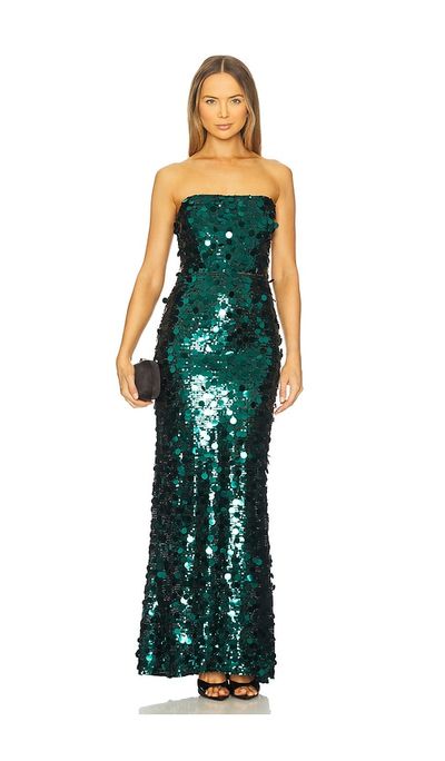 Bronx and Banco - Farah Sequin Strapless Maxi Dress