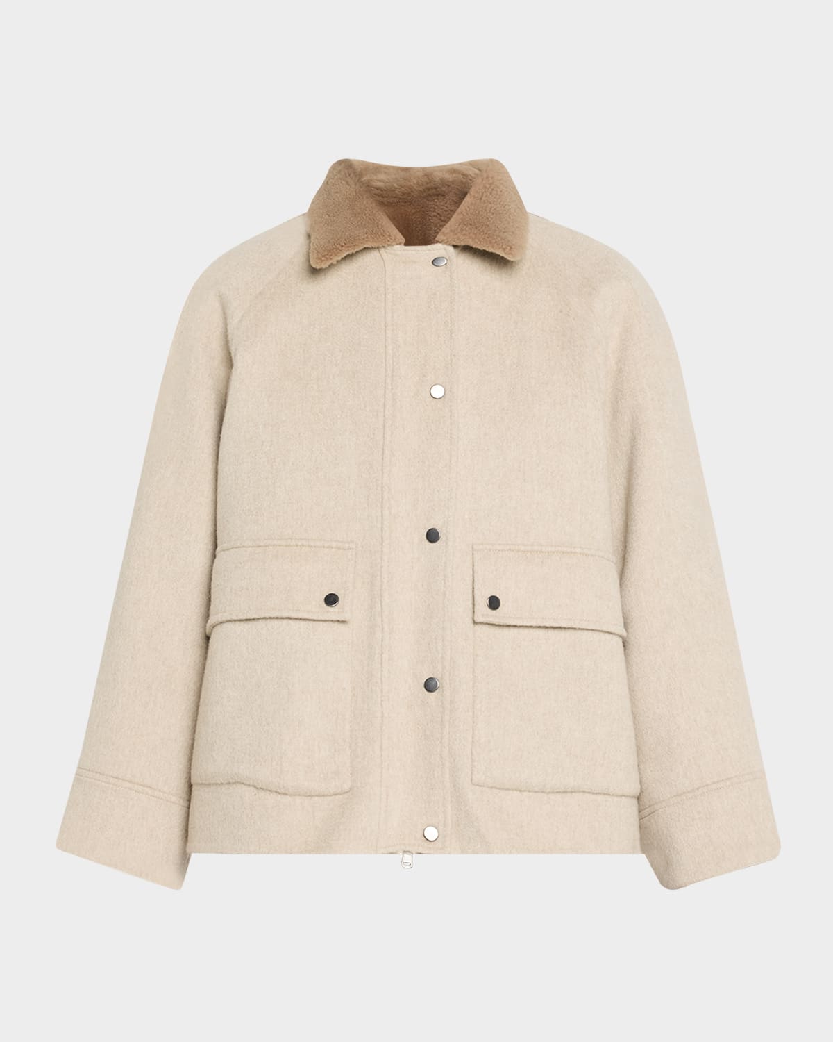 Brunello Cucinelli - Cashmere Coat With Removable Sheep Shearling Liner ...