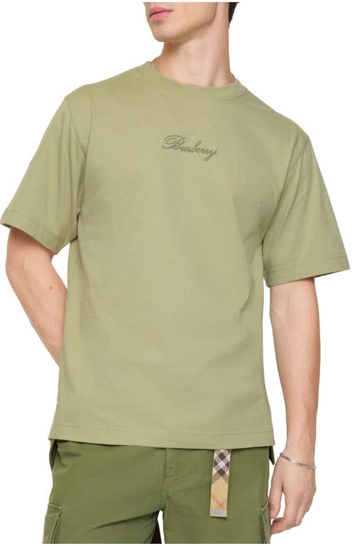 burberry - Check Cursive Logo Cotton T-shirt