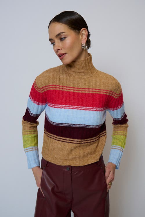 Central Park West - Marley Ribbed Gradient Stripe T-Neck