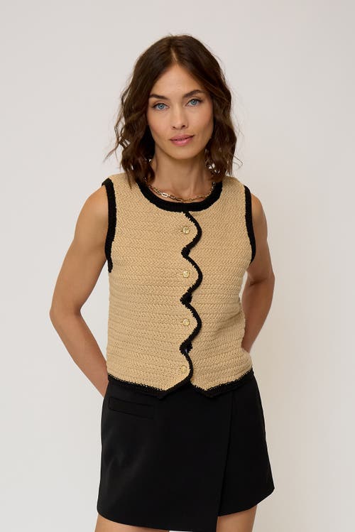 Central Park West - Women's Rose Scallop Edge Tank Top