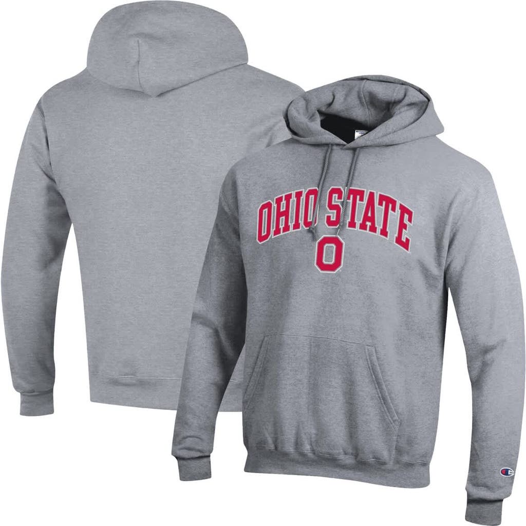 Champion - Men's Heather Gray Ohio State Buckeyes Arched Logo Fleece ...