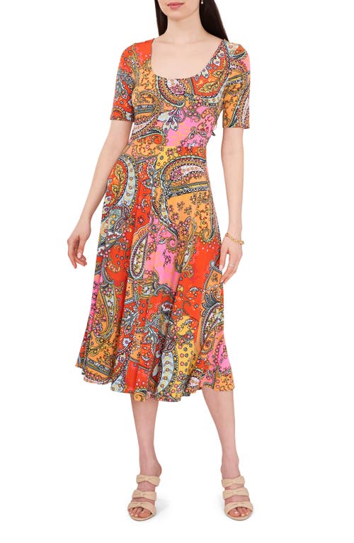 Chaus - Paisley Print Midi Dress