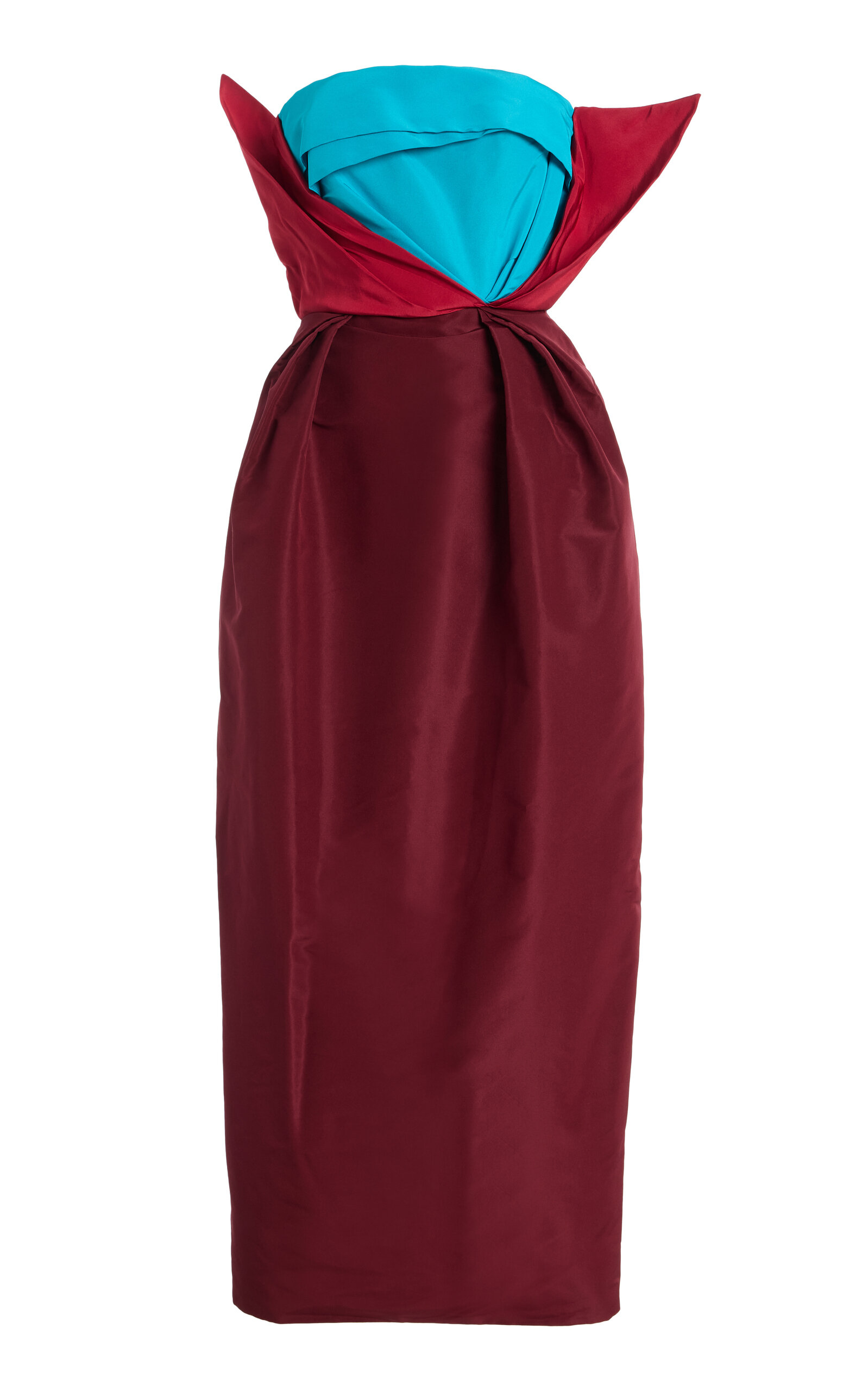 Christopher John Rogers - Colorblocked Silk Tulip Gown Multi