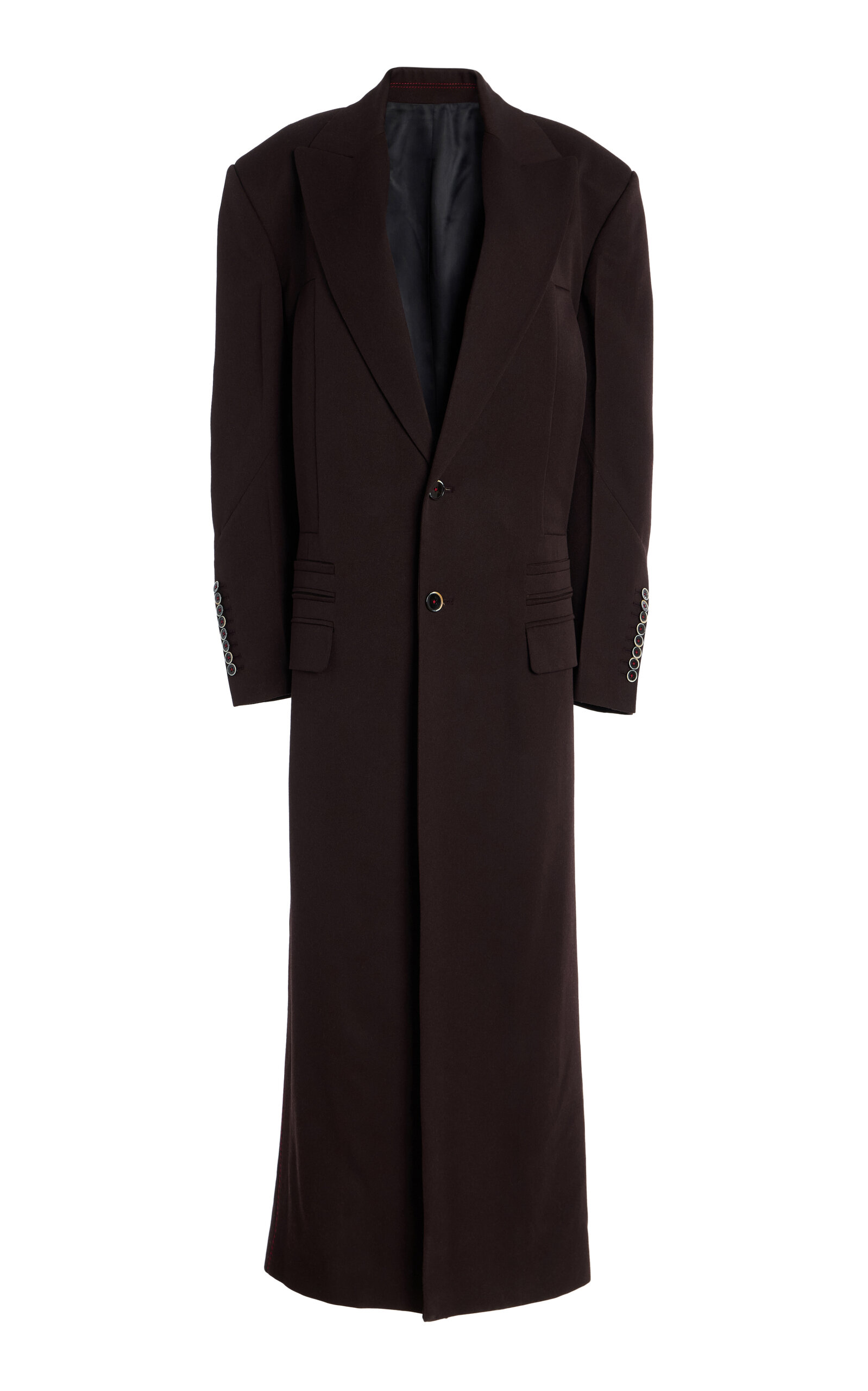 Christopher John Rogers - Oversized Wool Coat Brown XS/S
