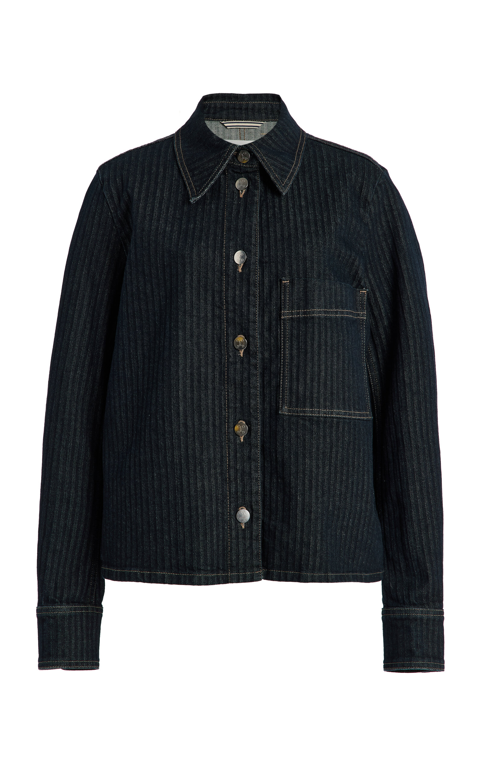 CLOSED - Slim Herringbone Denim Jacket Dark Wash M