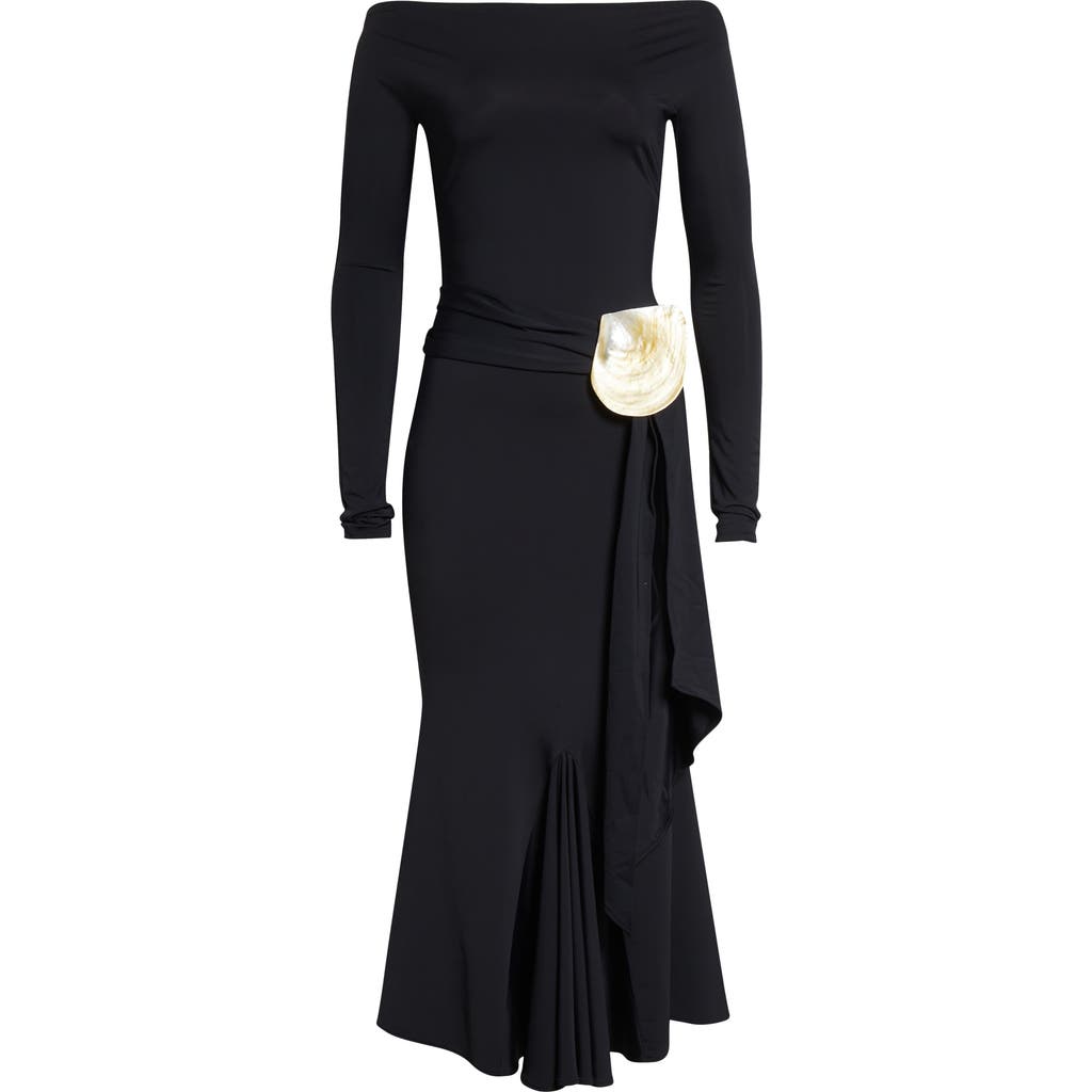 CONNER IVES - Shell Belt Long Sleeve Mermaid Dress