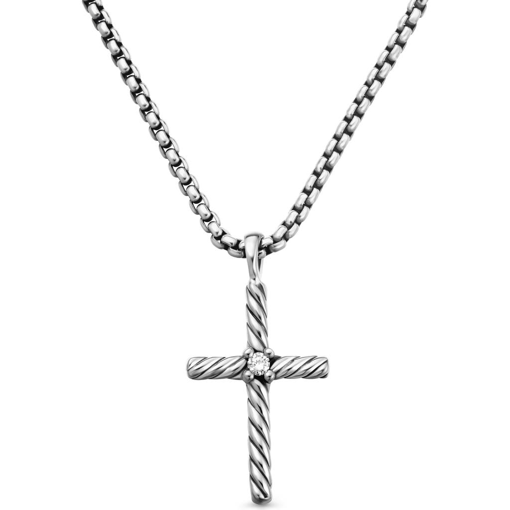 David Yurman - Cable Classics Cross with Diamond on Chain