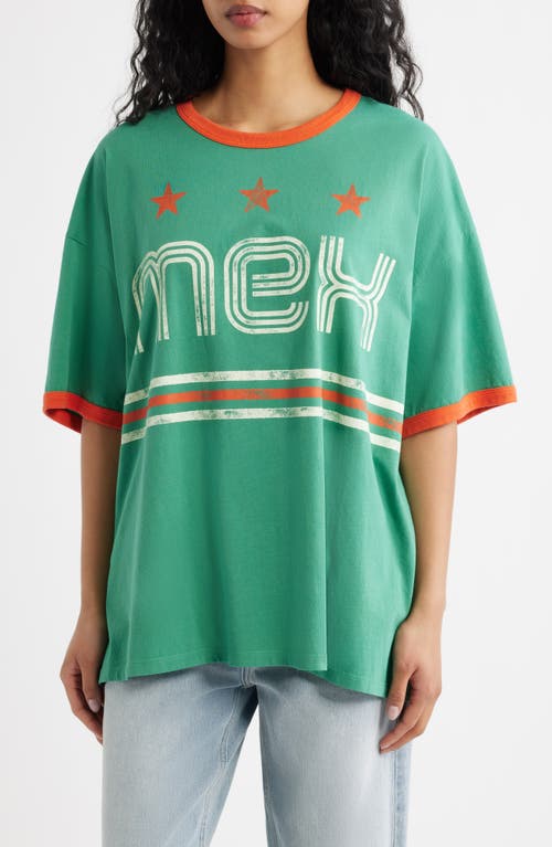 Daydreamer - Mexico World Cup Oversized Ringer Graphic T-Shirt