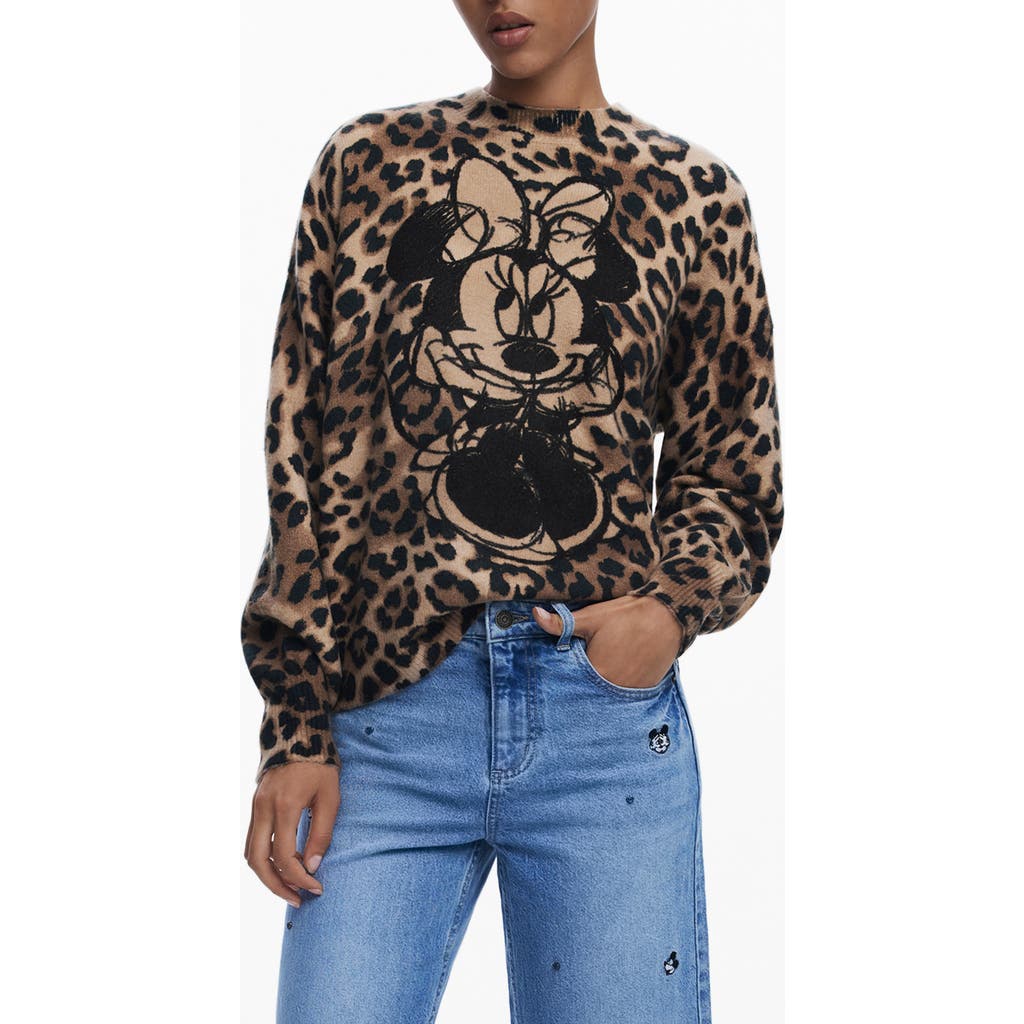 Desigual - Minnie Mouse Leopard Sweater