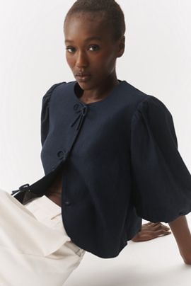 Dolan Left Coast - DOLAN Crystal Bow Blazer Jacket
