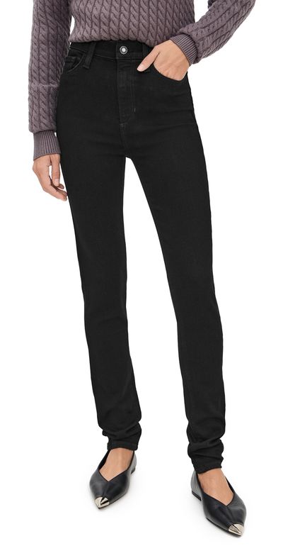 Favorite Daughter - The Sara Super High Rise Skinny Jeans Onyx