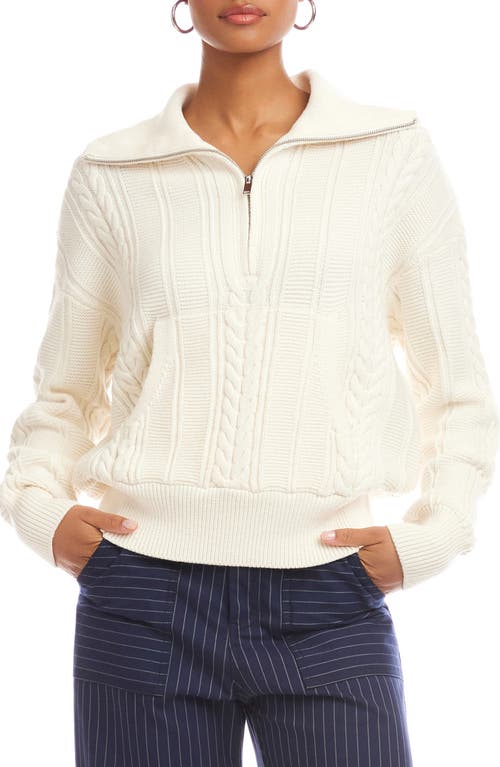 FIFTEEN TWENTY - Karin Cotton & Wool Blend Half Zip Sweater