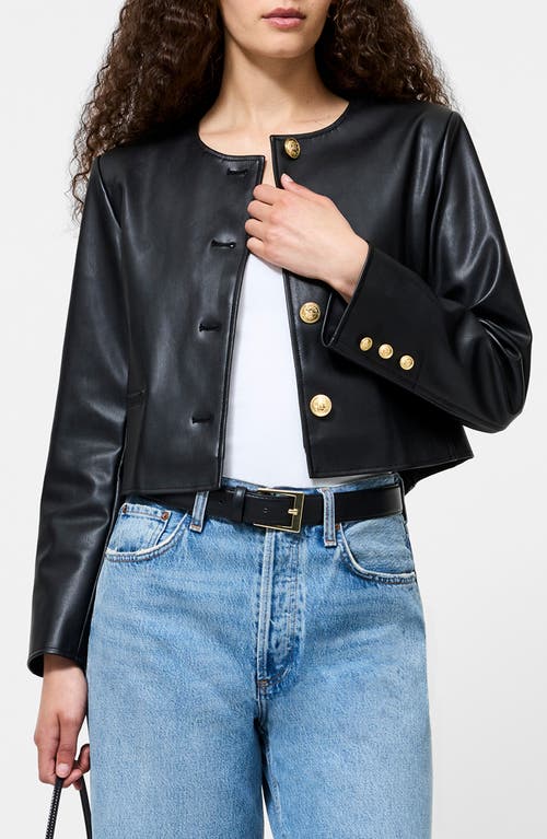 French Connection - Dessa Crop Faux Leather Jacket