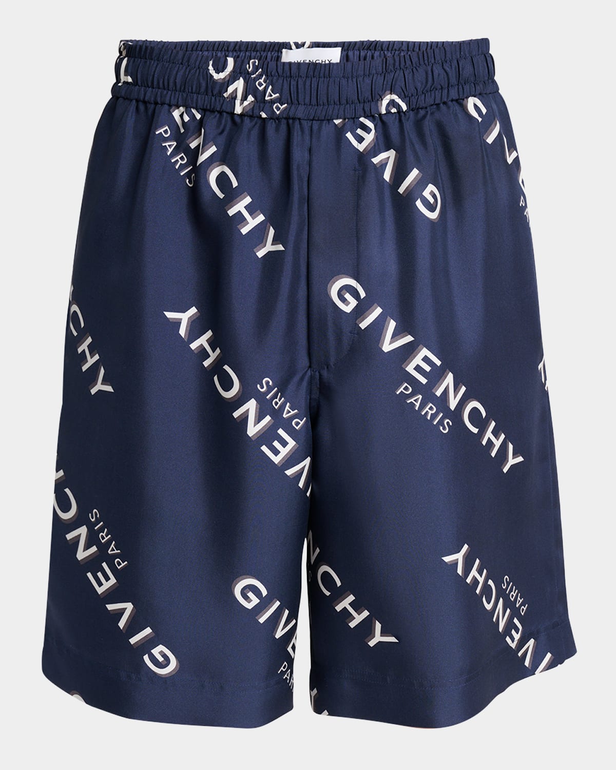 Givenchy - Men's Silk All-Over Logo Shorts