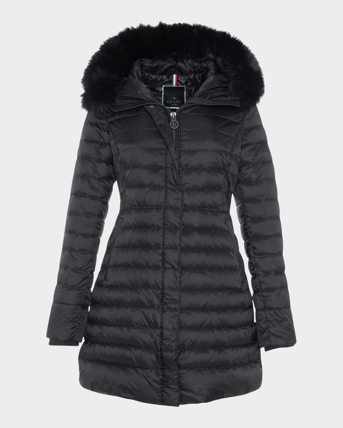 Gorski - Down Apres-Ski Jacket with Detachable Toscana Lamb Hood Trim