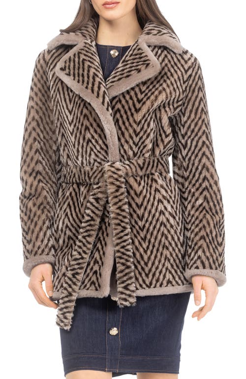 GORSKI - Chevron Grooved Genuine Shearling Jacket