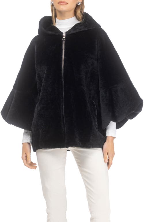 GORSKI - Genuine Shearling Short Jacket with Cropped Sleeves