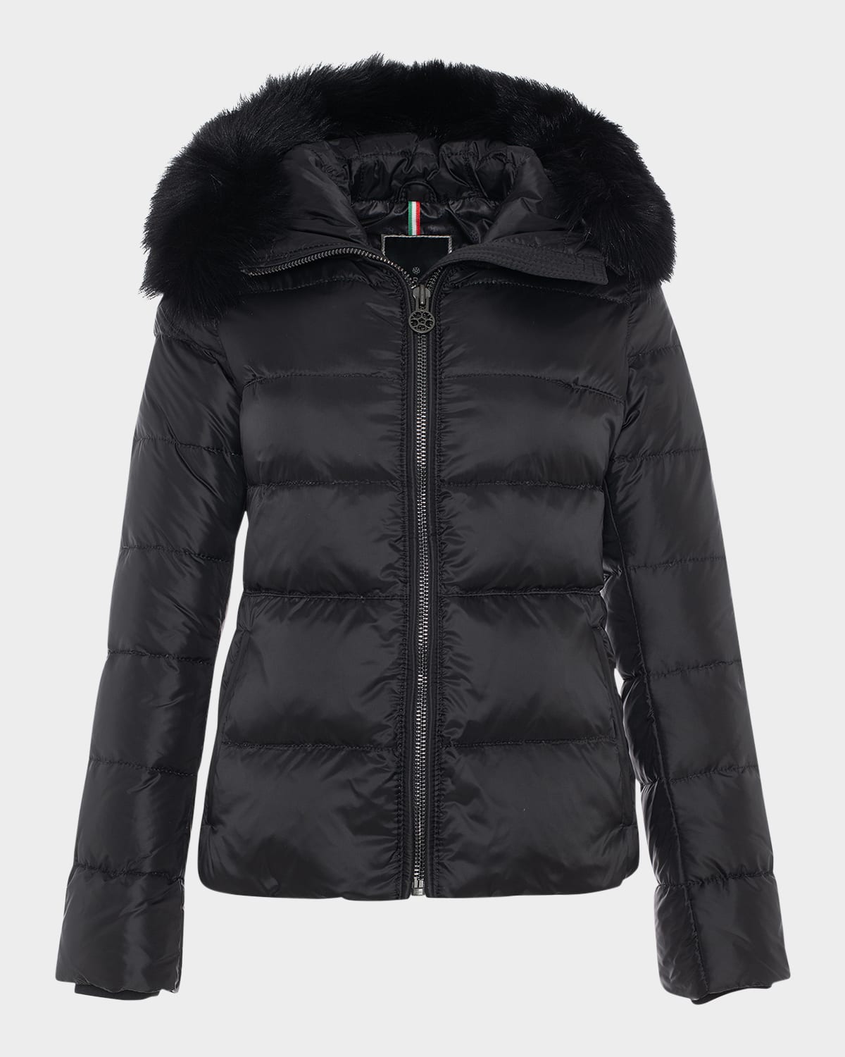 Gorski - Short Down Apres-Ski Jacket with Detachable Toscana Lamb Hood Trim