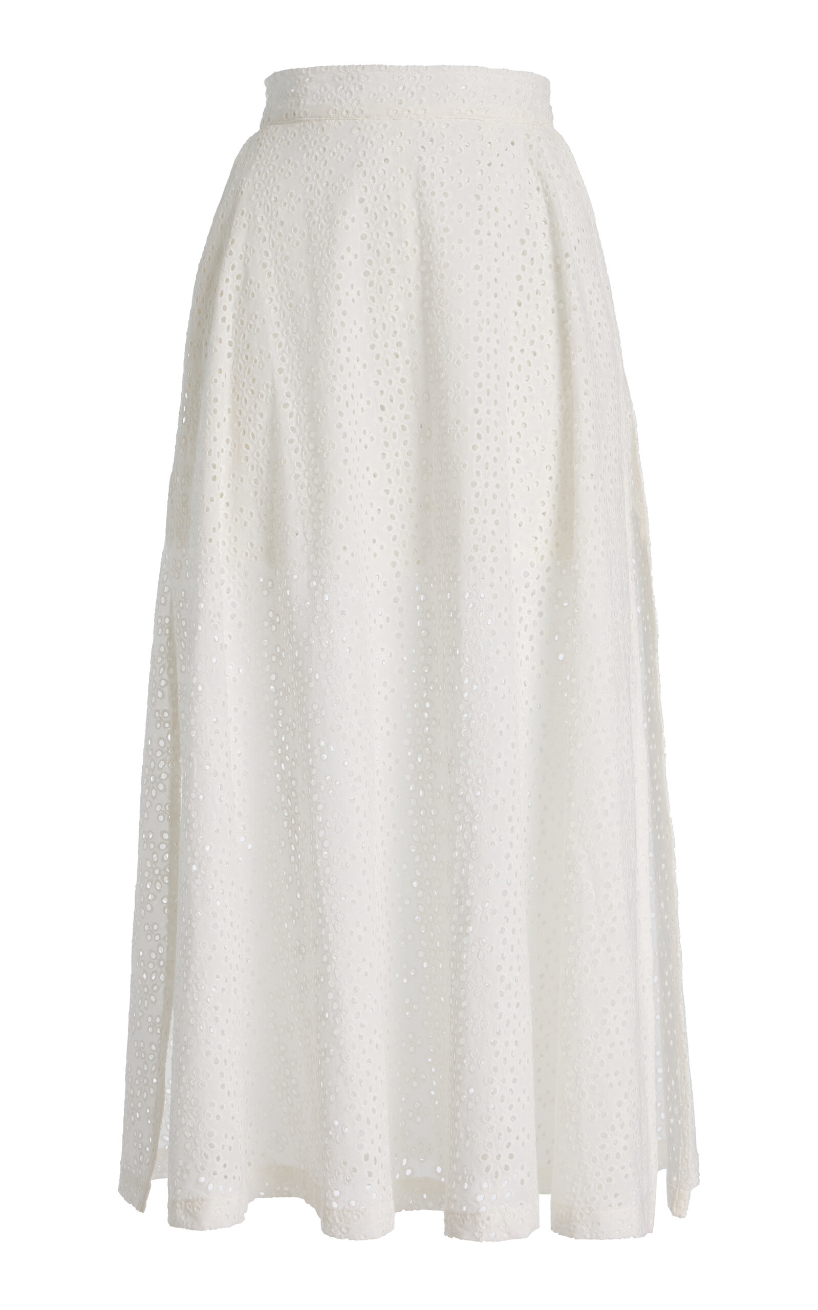 House of Aama - Toni Cotton Midi Skirt White