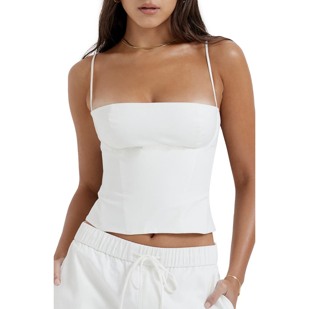 HOUSE OF CB - Audette Structured Cotton Twill Corset Top