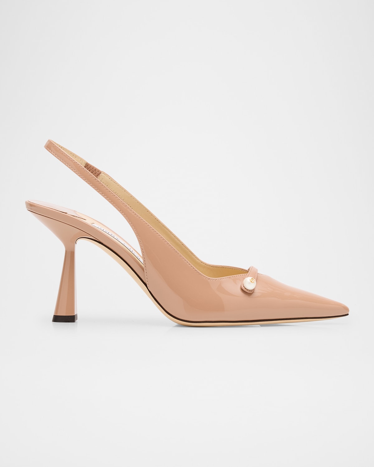 Jimmy Choo - Amita 85 Patent Leather Slingback Pumps