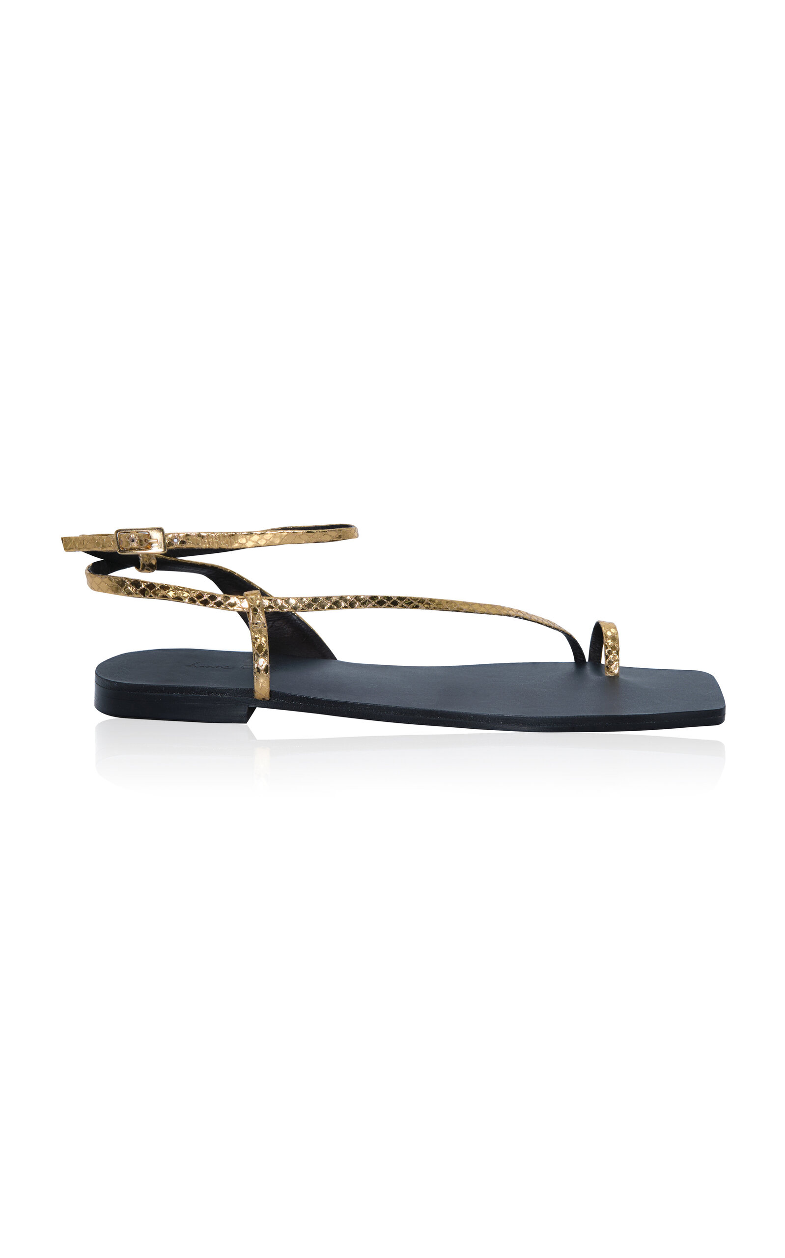 Johanna Ortiz - Flamenco Echoes Leather Sandals Gold IT 38