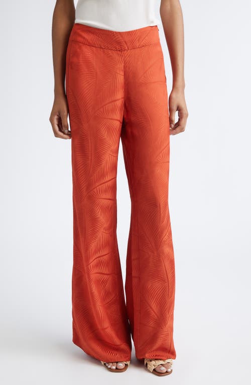 Johanna Ortiz - Laid Back Energy Palm Jacquard Wide Leg Satin Pants