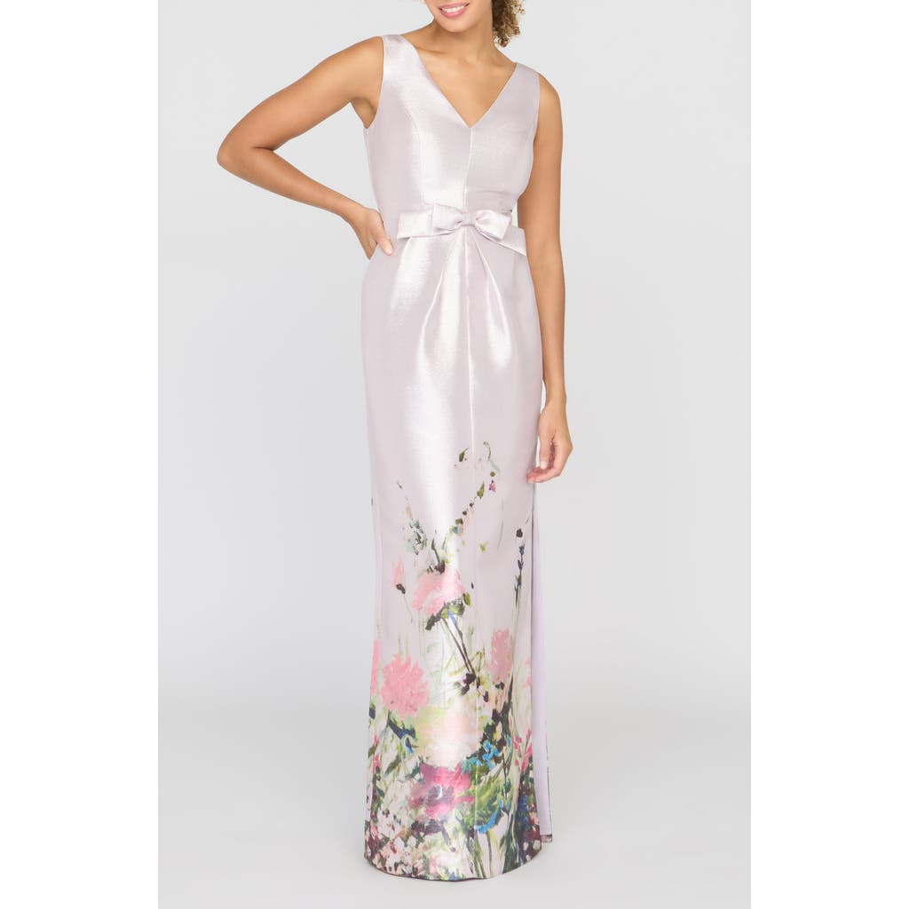 Kay Unger - Wendy Metallic Floral Gown