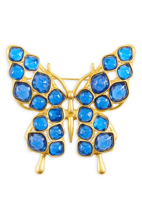 Kenneth Jay Lane - Blue Stone Butterfly Pin