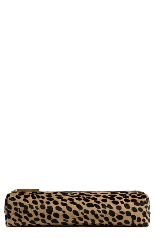 Khaite - Kyle Leopard Print Genuine Calf Hair Pencil Case