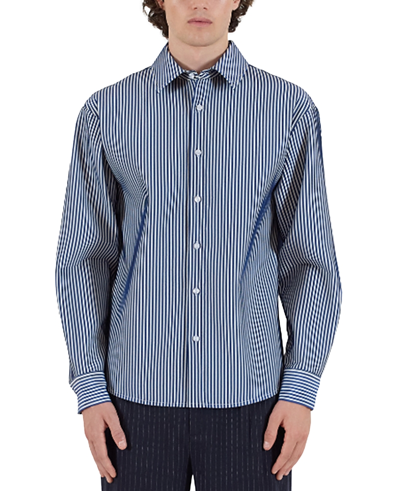 Krost - 3D Striped Button Front Shirt