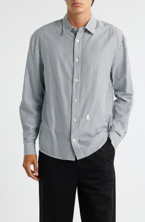 KROST - Embroidered Stripe Button-Up Shirt