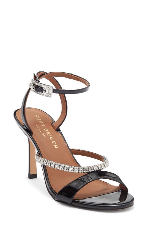 Kurt Geiger London - Crystal Embellished Patent Ankle Strap Sandal