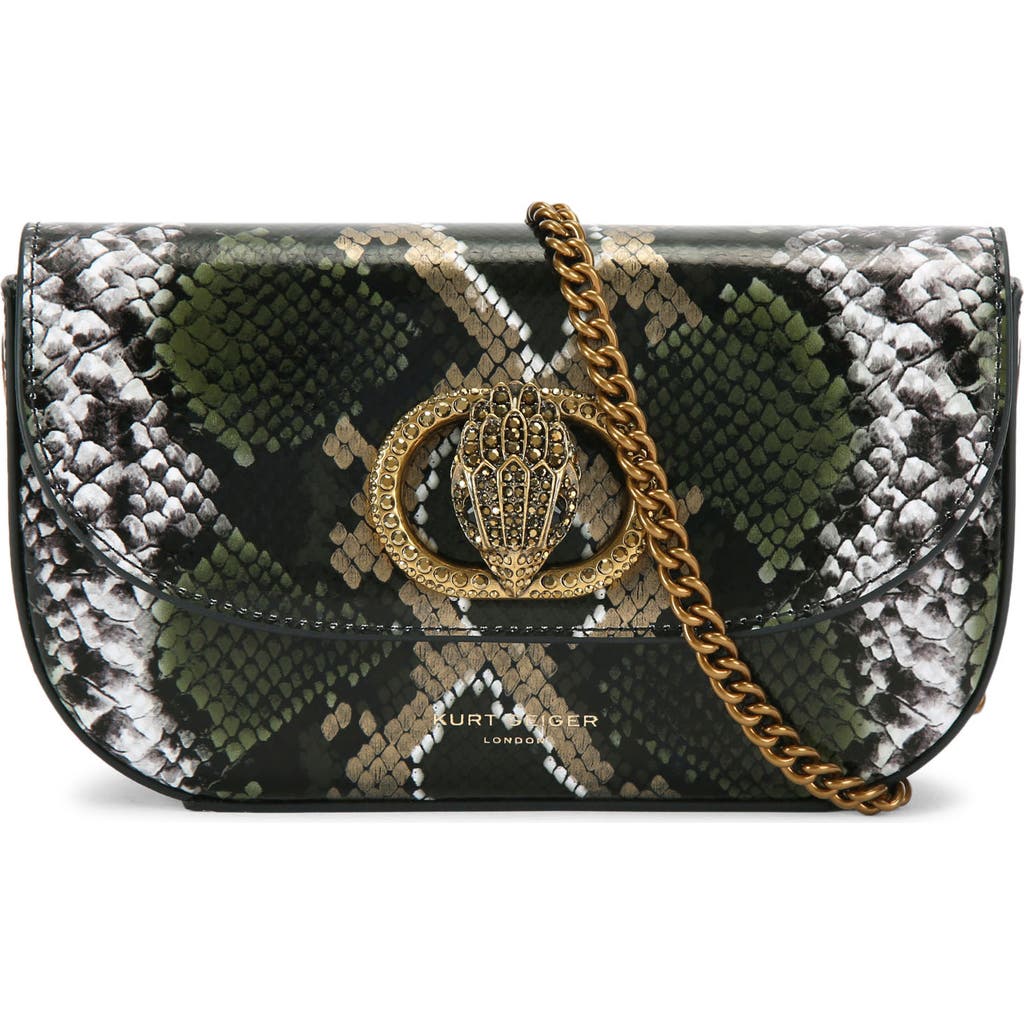 Kurt Geiger London - Small Chelsea Croc Embossed Leather Crossbody Bag
