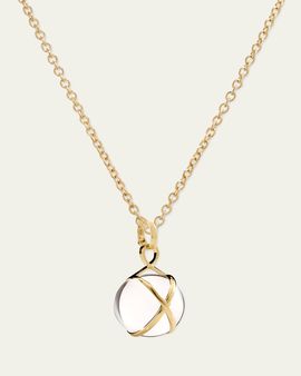 L. Klein - Prisma 18k Gold & Crystal Quartz Large Pendant Luxe Chain ...
