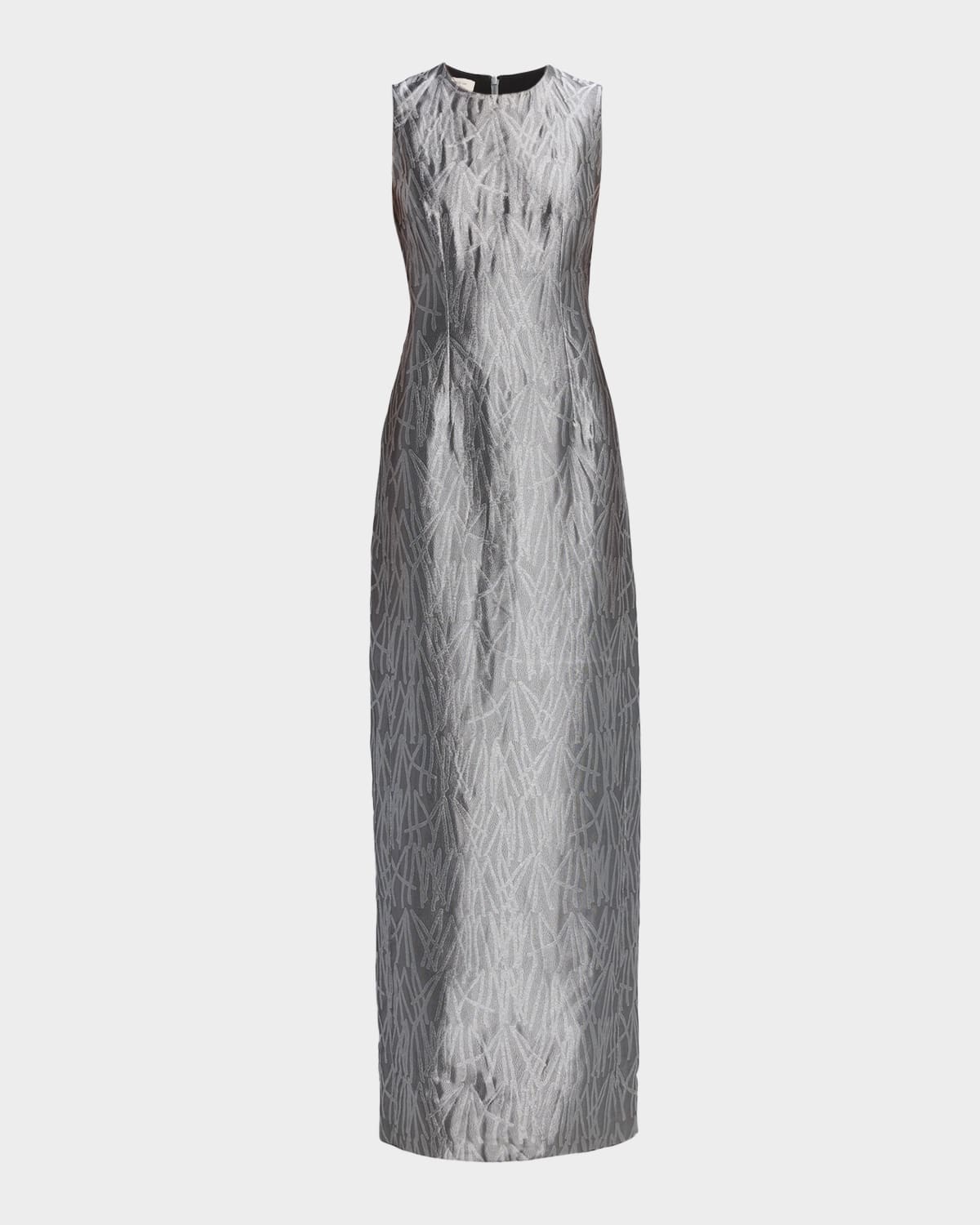 Lafayette 148 New York - Sleeveless Metallic Jacquard Column Gown
