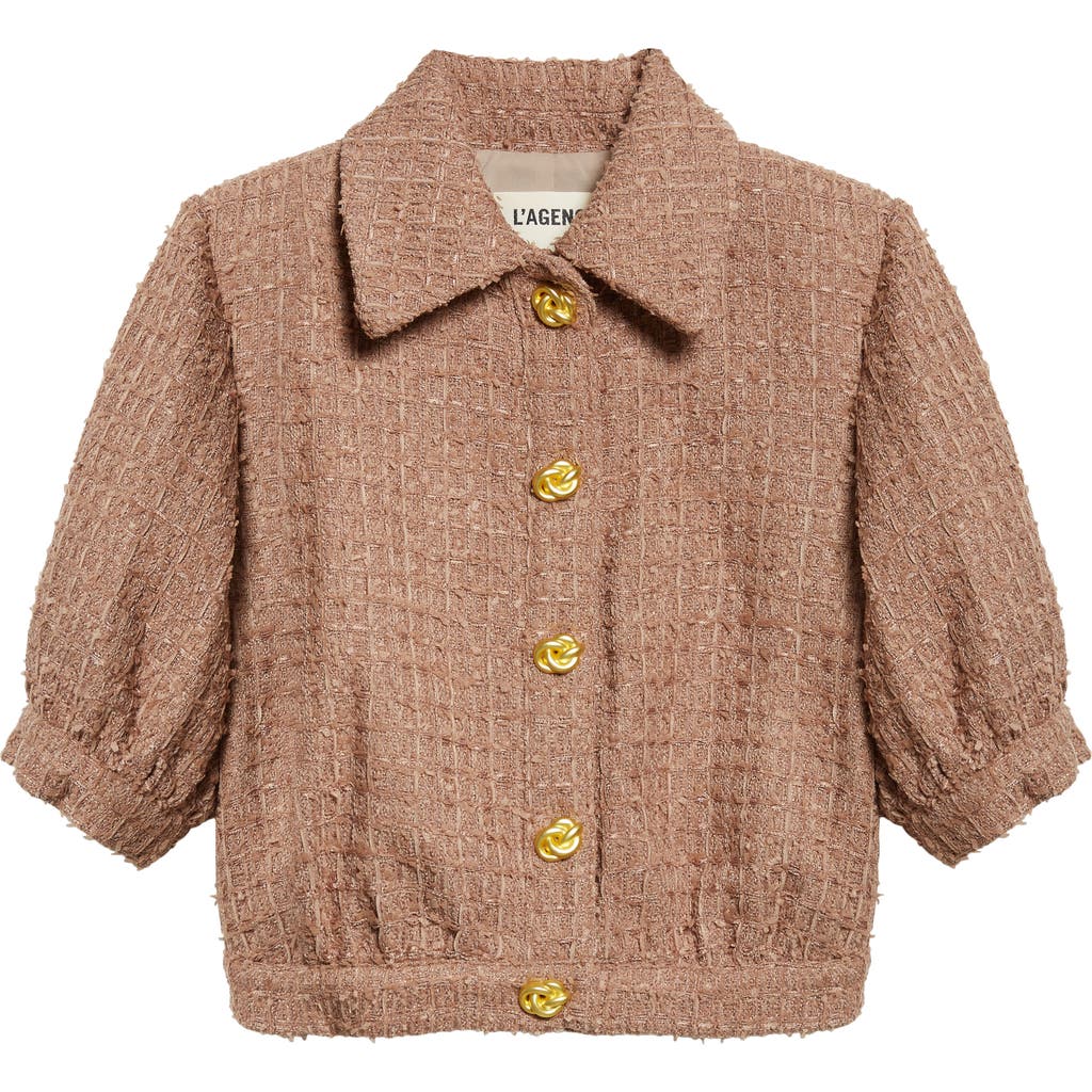 L'AGENCE - Cove Tweed Elbow Sleeve Crop Jacket